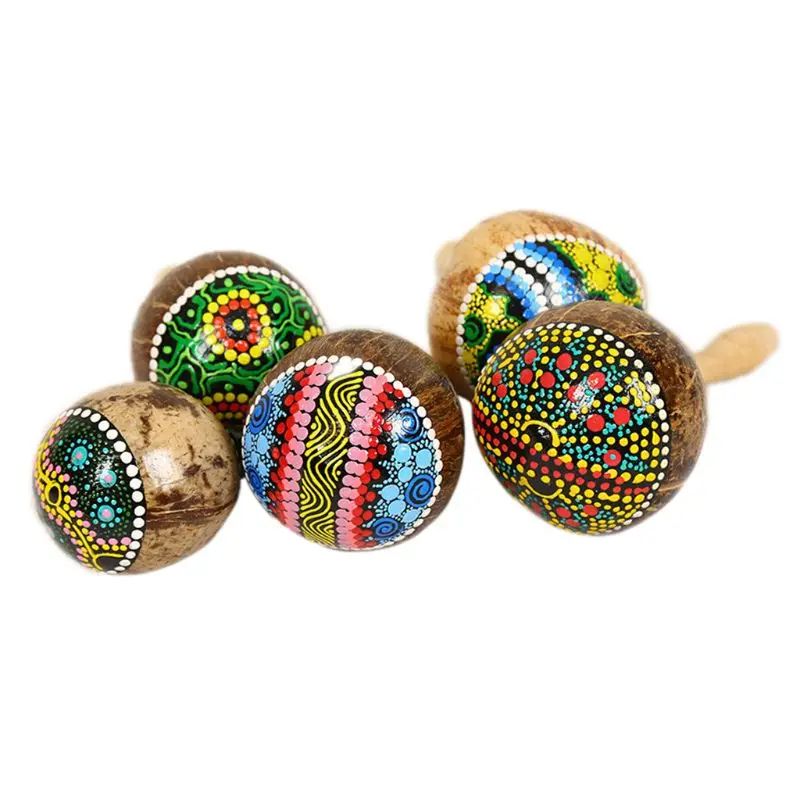 F2TC-Educational-Coconut-for-Shell-Sand-Hammer-Rumba-Shaker-Hand-Rattle ...