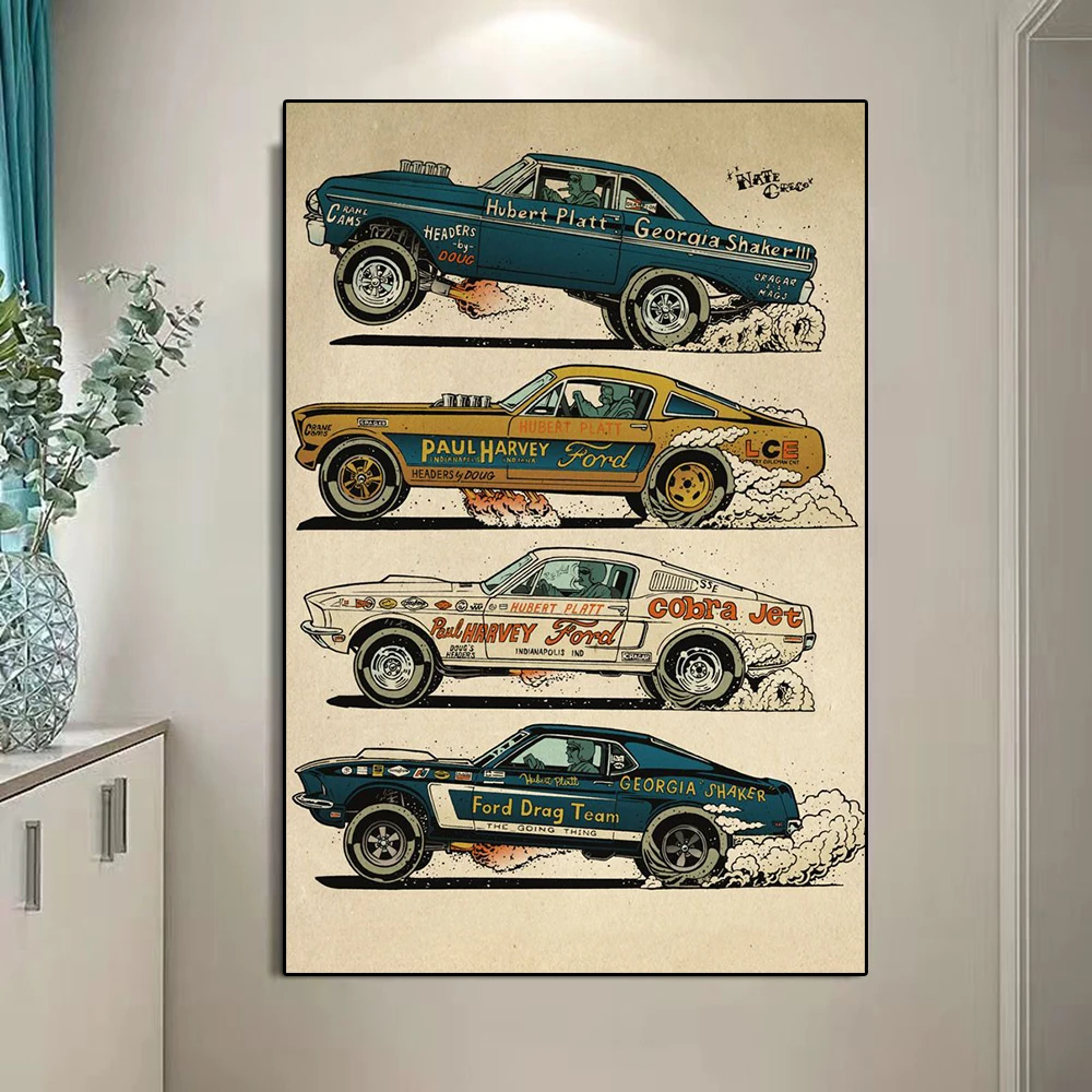 Mustang Posters Prints | Vintage Mustang Posters | Poster Mustang Retro ...