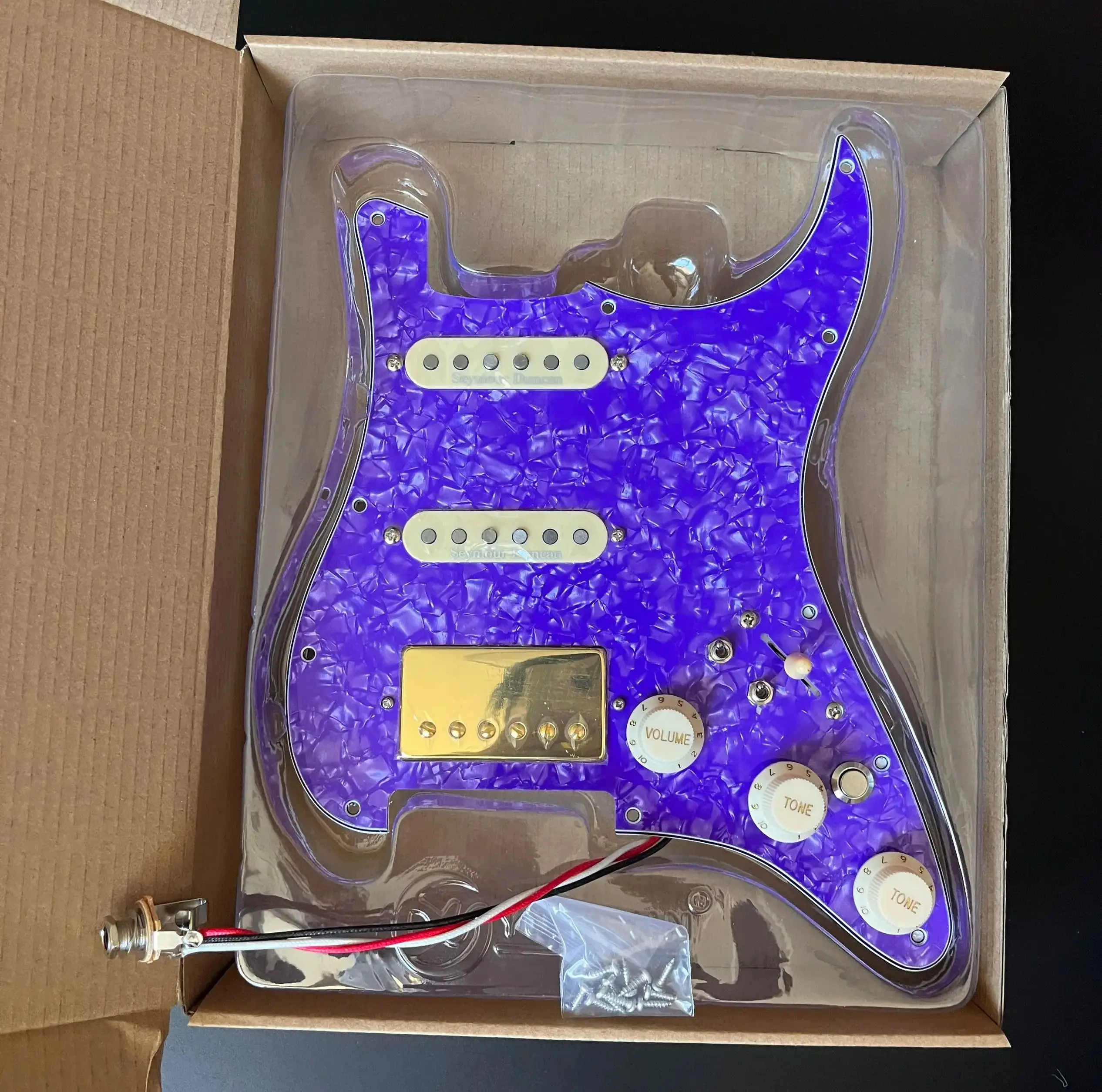 HSS-Prewired-Loaded-ST-Pickguard-SH4-JB-Humbucker-Coil-Split-Guitar ...