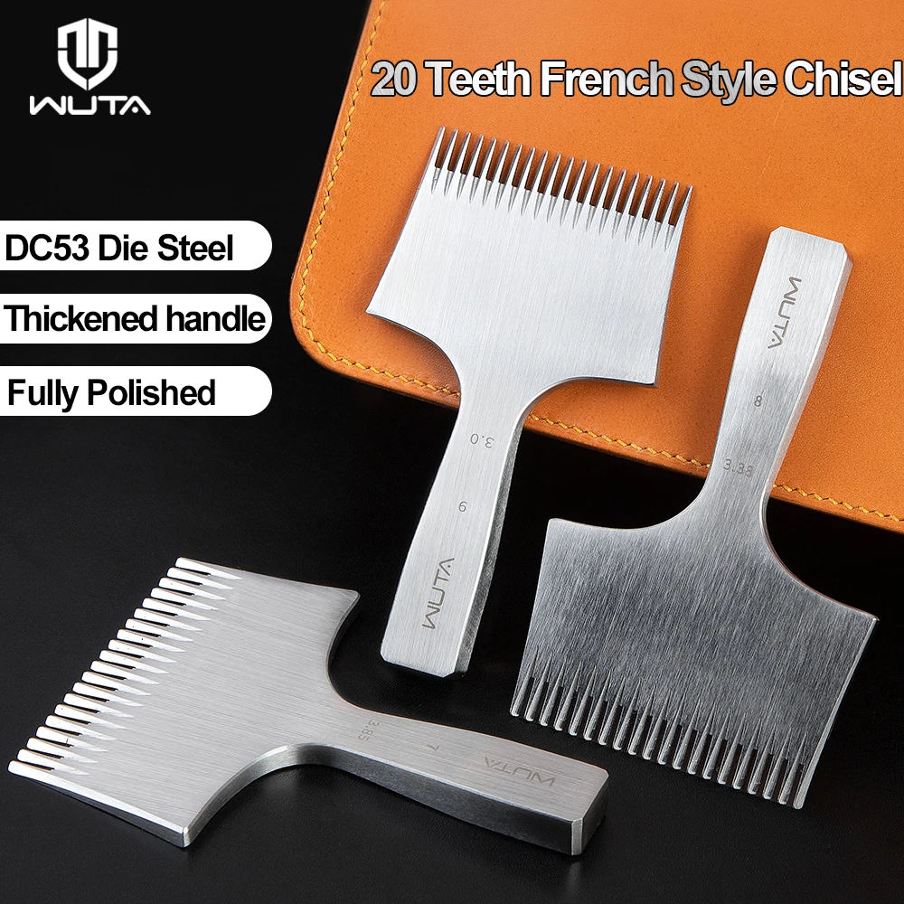 WUTA High Quality 20Teeth Pricking Iron Leather Chisel French Style ...