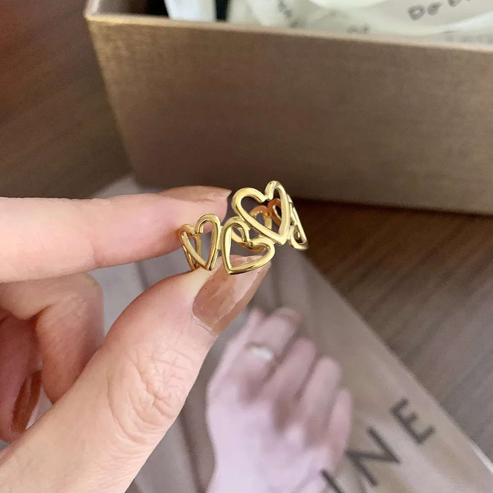 Fashion-Gold-Color-Hollowed-out-Heart-Shape-Open-Ring-Design-Cute-Love ...