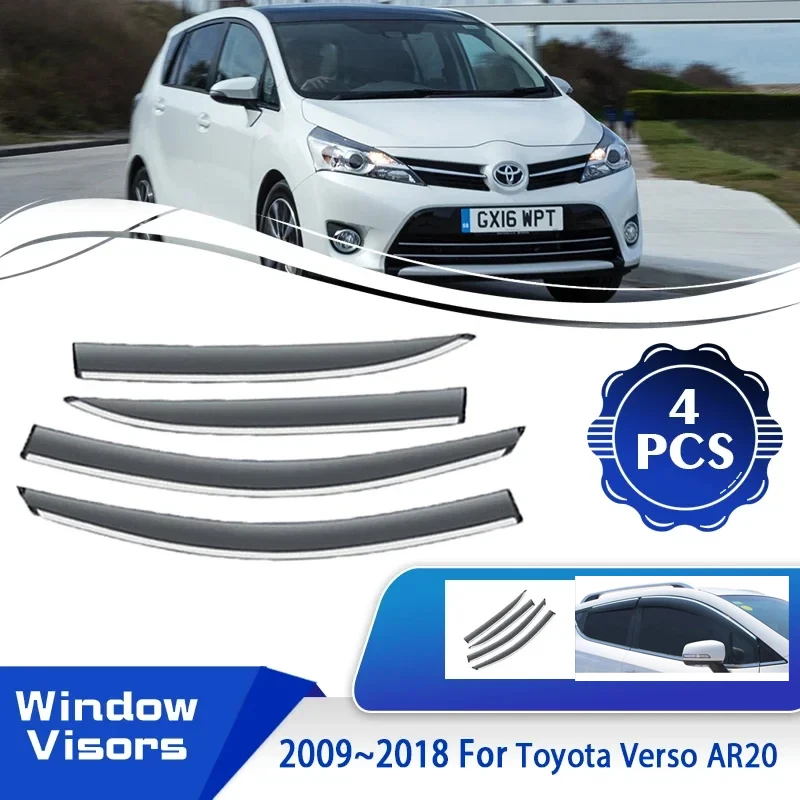 Deflectores-de-lluvia-para-coche-Toyota-Verso-AR20-2009-2018-toldos-a ...