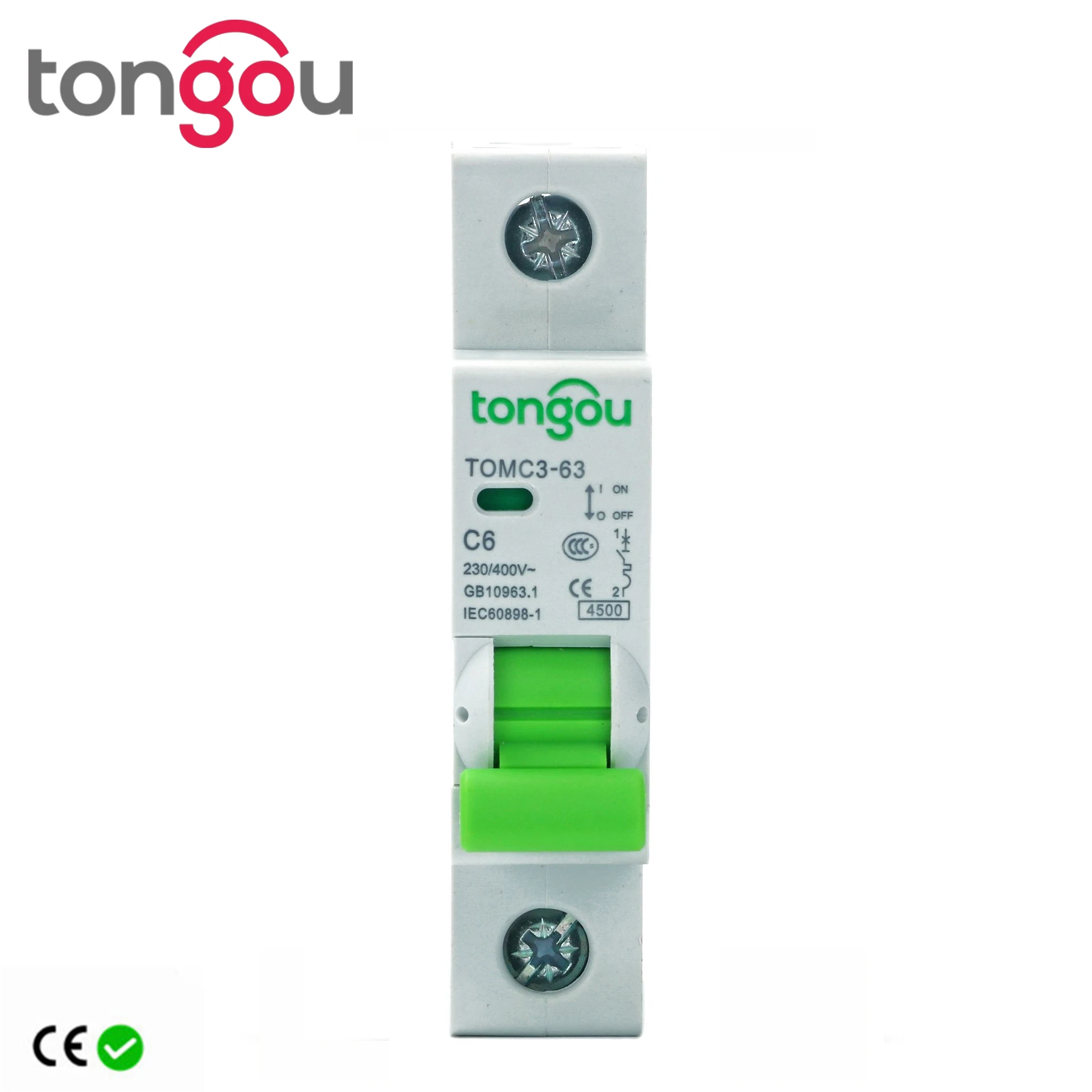 Mcb 1p 16a Curve C 110v 220v 400v 4.5ka Ac Mini Circuit Breaker Tomc3 ...