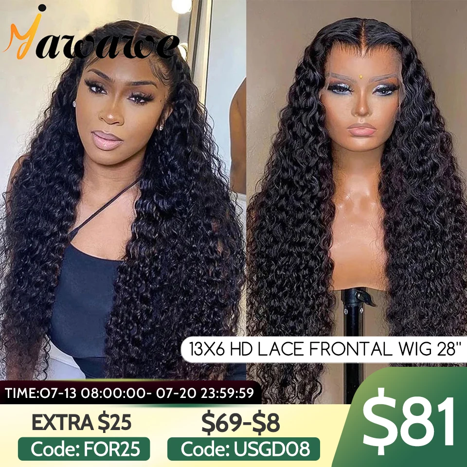 YAWAWE-Hair-Water-Wave-13x6-HD-Lace-Frontal-Wigs-Brazilian-Wigs-100 ...