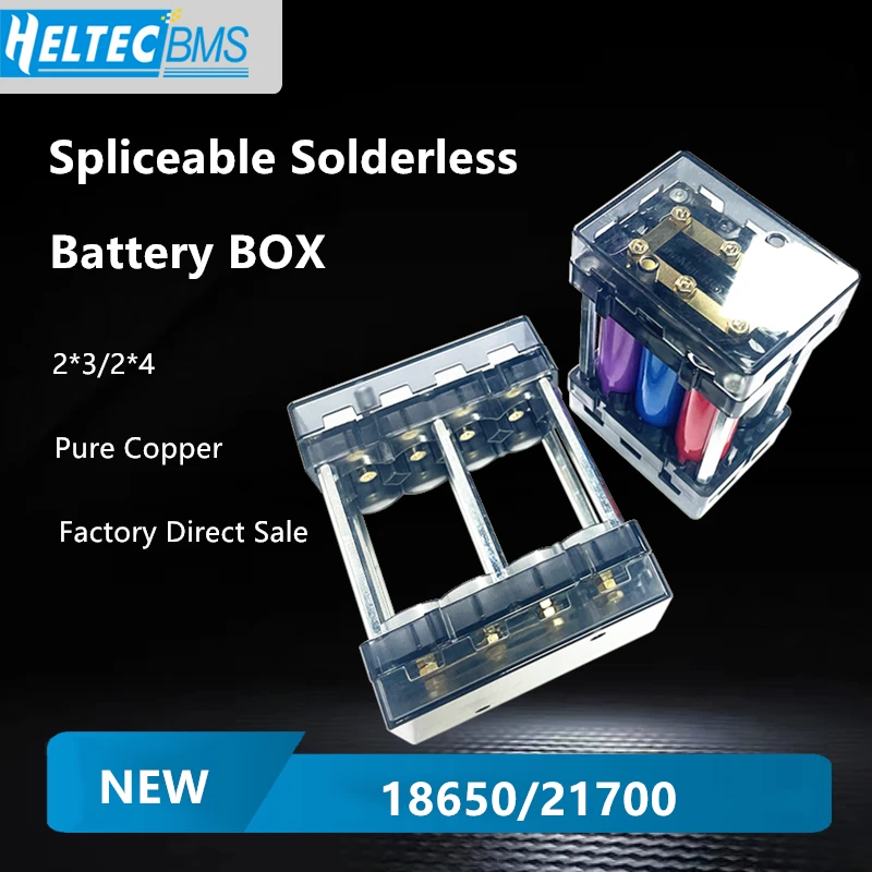 1 Set Diy Spliceable Solderless Battery Box 18650/21700 Battery Holder ...