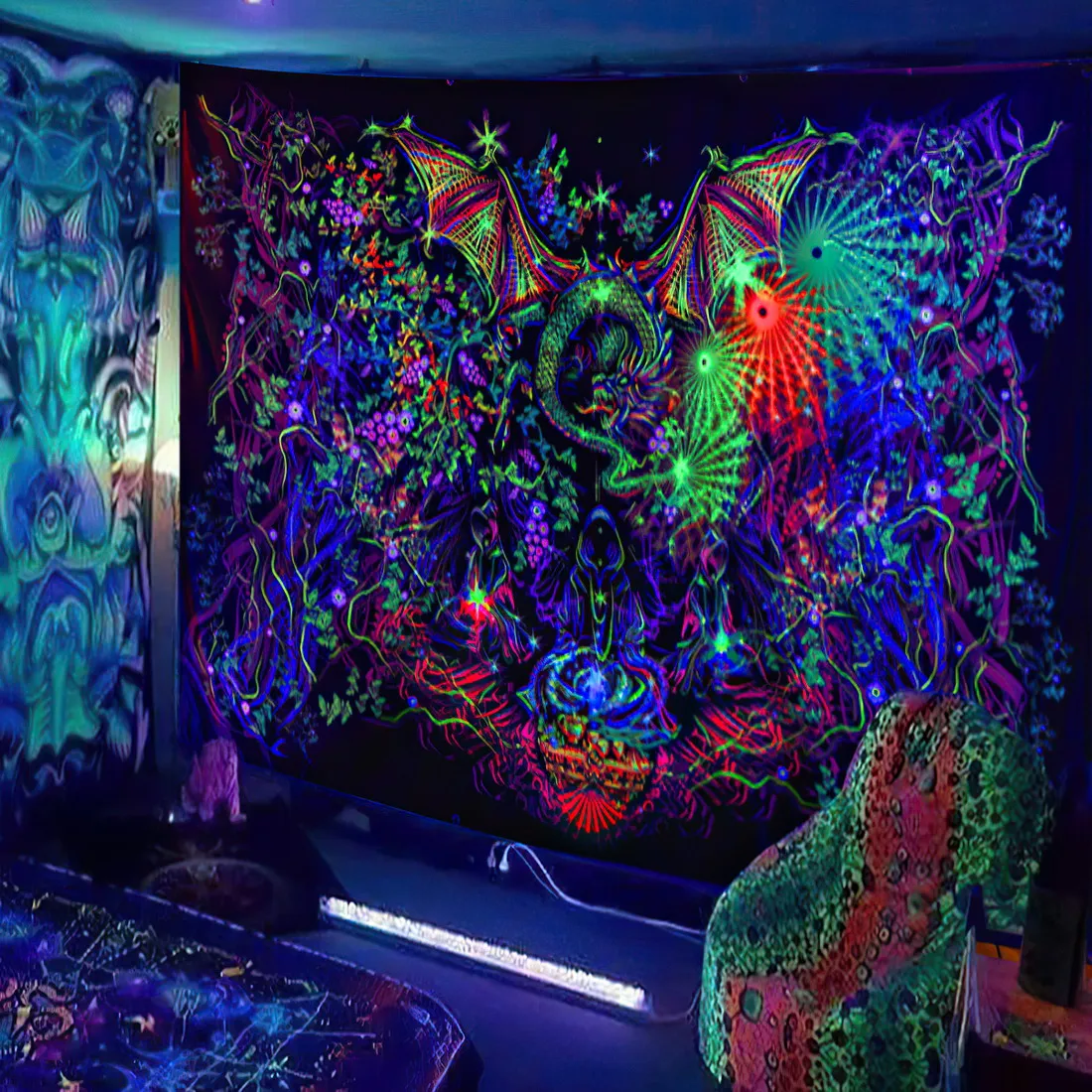 Trippy Blacklight Room