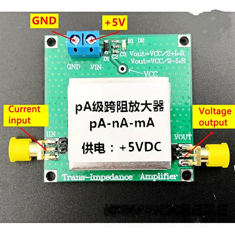 Pa Level Iv Transimpedance Amplifier Opa350 Tia Weak Current Measure 1m ...