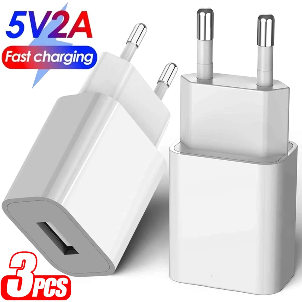 EU/US 5V 2A Fast Charging USB Phone Chargers QC3.0 High-speed Wall USB ...