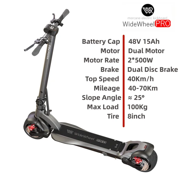 EU Stock Mercane WideWheel Pro Kickscooter Electric Scooter Wide Wheel ...