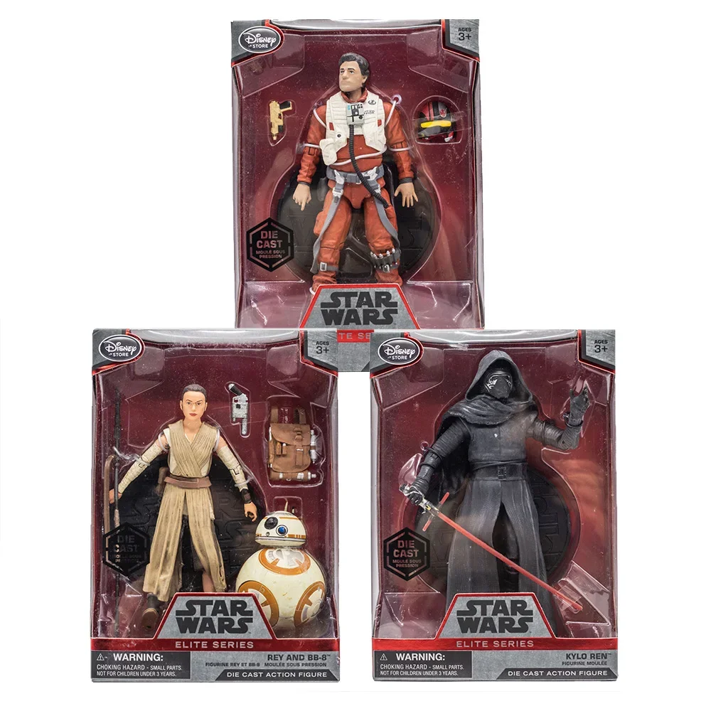 Star-Wars-Metal-Action-Figure-Kylo-Ren-Rey-BB-8-Poe-Dameron-Figurine ...
