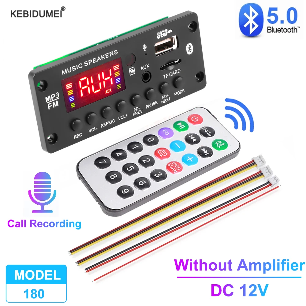 12V-MP3-Decoder-Board-Wireless-Bluetooth-5-0-Car-Music-MP3-Player-FM ...