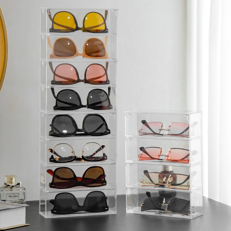 4-Layer-Transparent-Acrylic-Box-Eyeglass-Sunglass-Storage-Organizer ...
