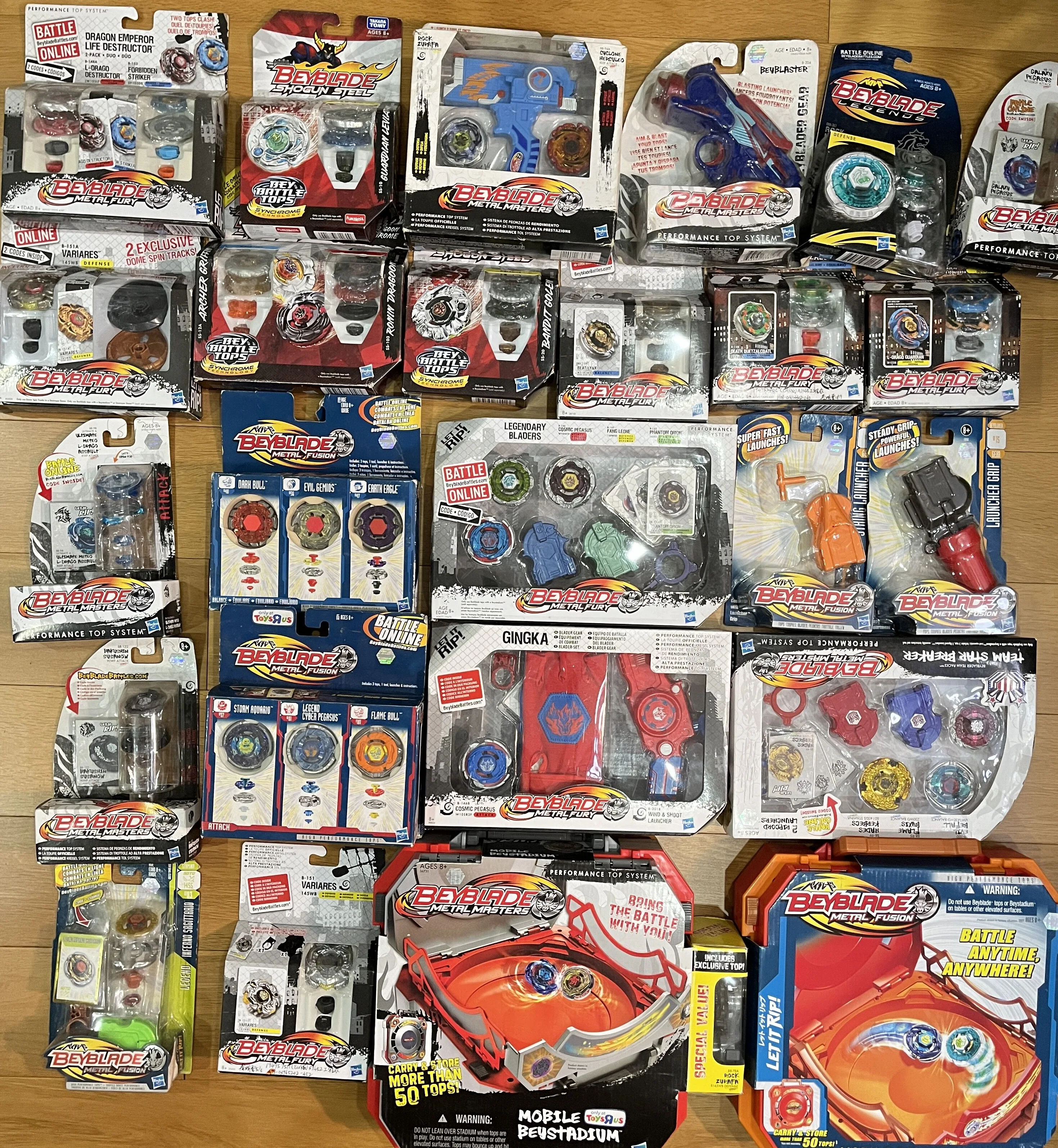 Hasbro beyblade beyscollection fusão metal MFB BB 69A BB 88 BB 105 BB ...