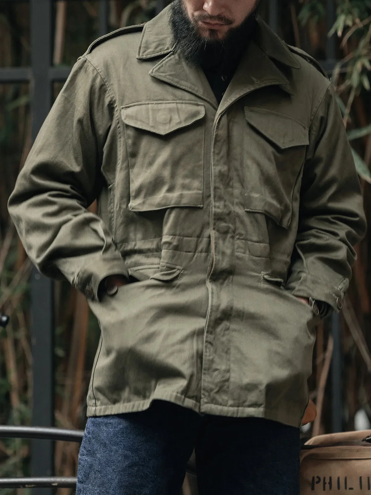 Bronson-Chaqueta-de-campo-M43-de-sat-n-de-algod-n-para-hombre-abrigo ...