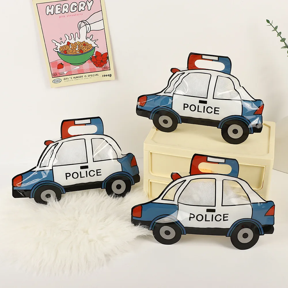 10Pcs Cartoon Police Car Seal Cookie Candy Bag Snacks Gift Packing Bags ...