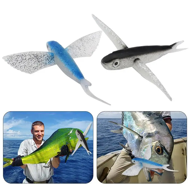 Bionic Flying Fish Sea Fish Soft Tuna Lure Saltwater Fishing Lure For ...