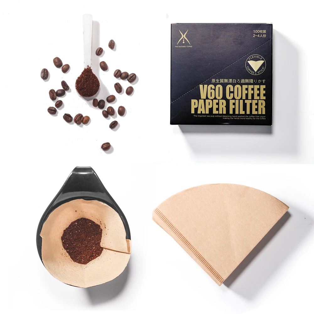 V-Shape-Paper-filter-For-V60-Dripper-Coffee-Pot-Filter-Paper-By-Hand ...