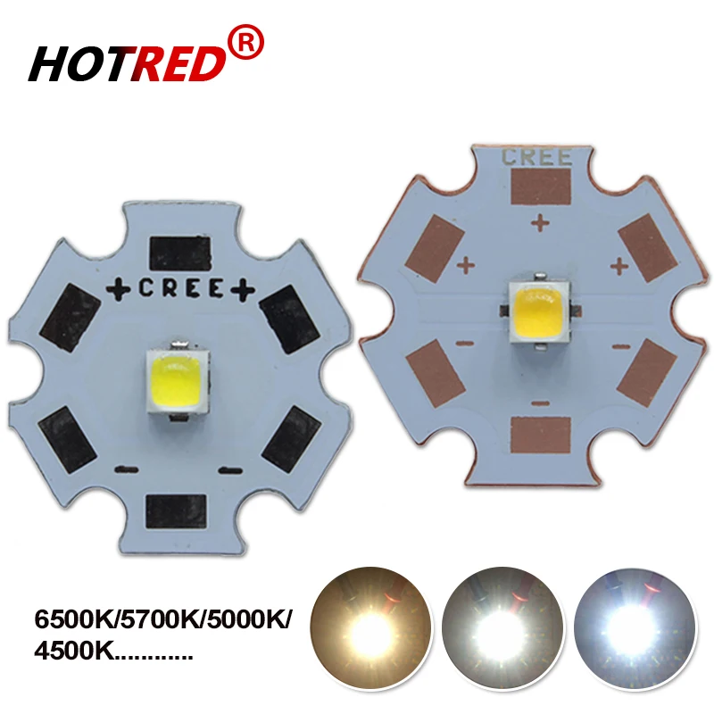 5pcs 10w Cree Xpl Xp-l Led Emitter Light White 6500k Warm White 3000 ...