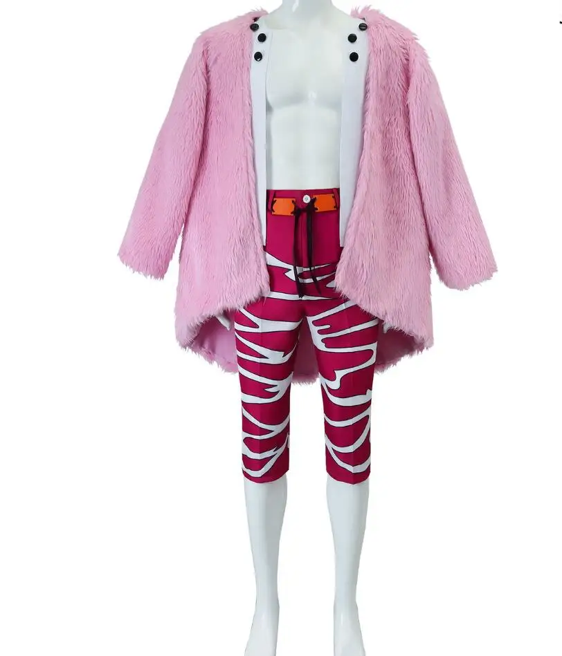 Anime Donquixote Doflamingo kostüm Custom Made Joker türkiye tüy Mens ...
