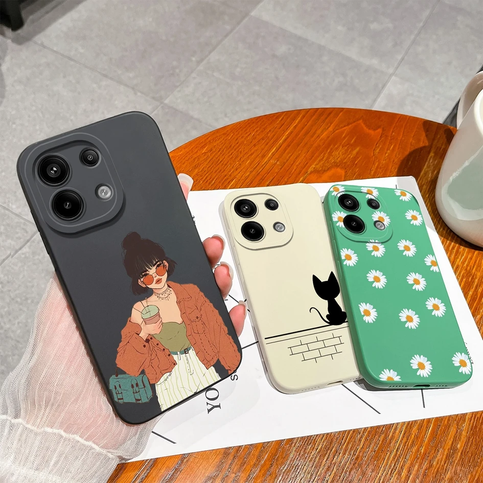 Phone Cases For Redmi Note 13 Pro 4G Back Cover Fashion Daisy Girl ...