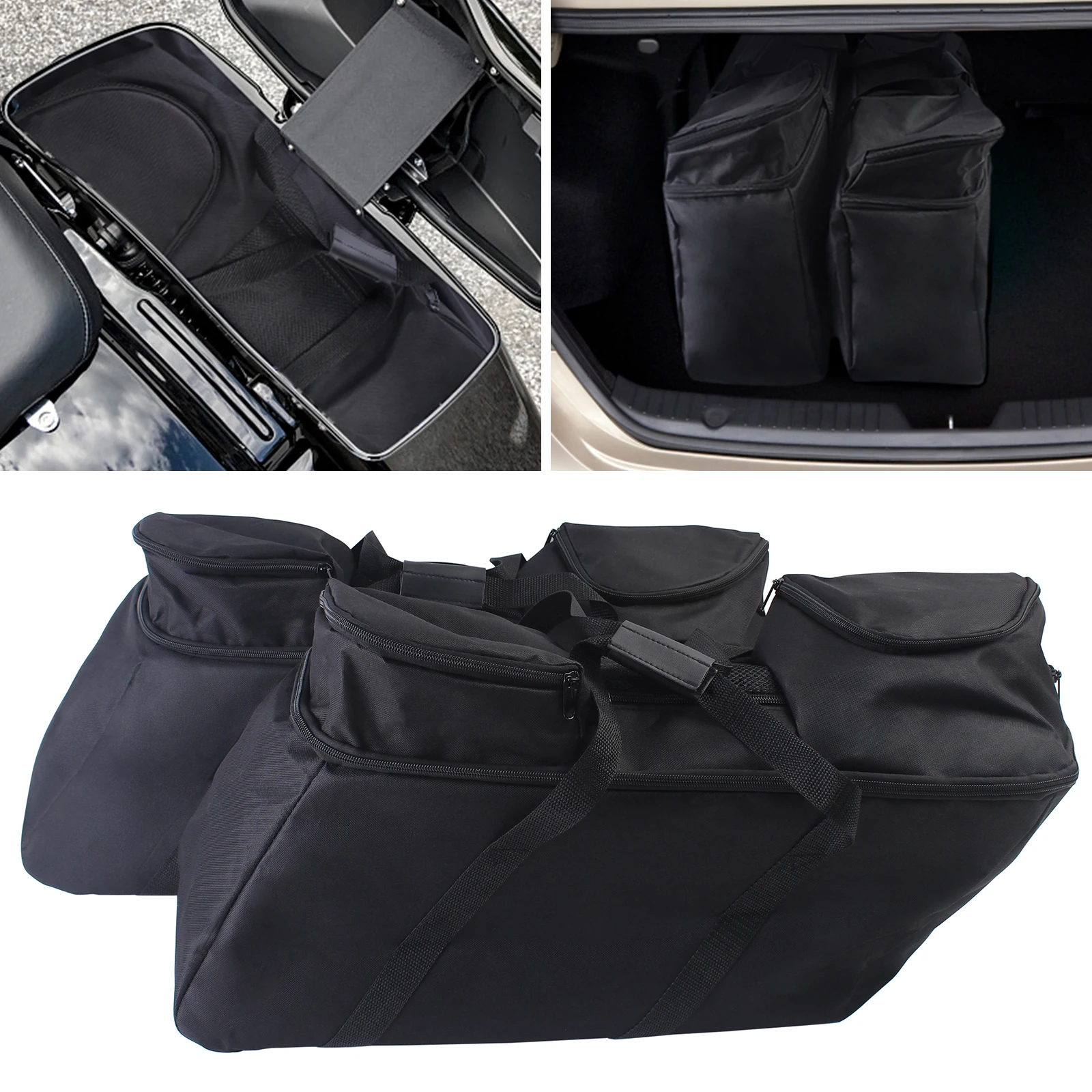 Motorcycle Saddlebag Luggage Soft Liners Travel Pack Bag For Harley ...