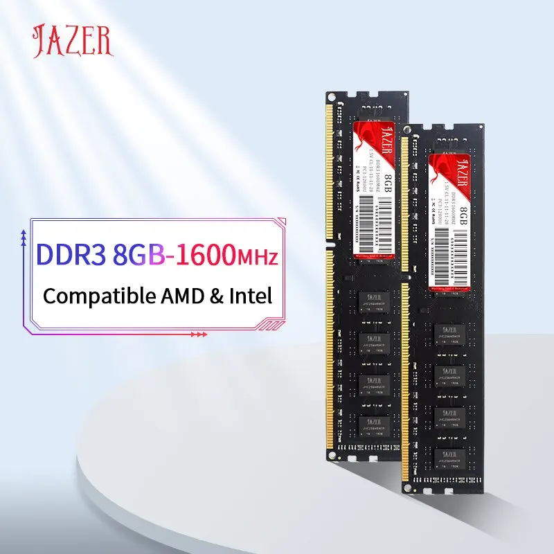 JAZER Memoria Rams DDR3 1600MHz Novo Dimm 1.5V Desktop Memória ...