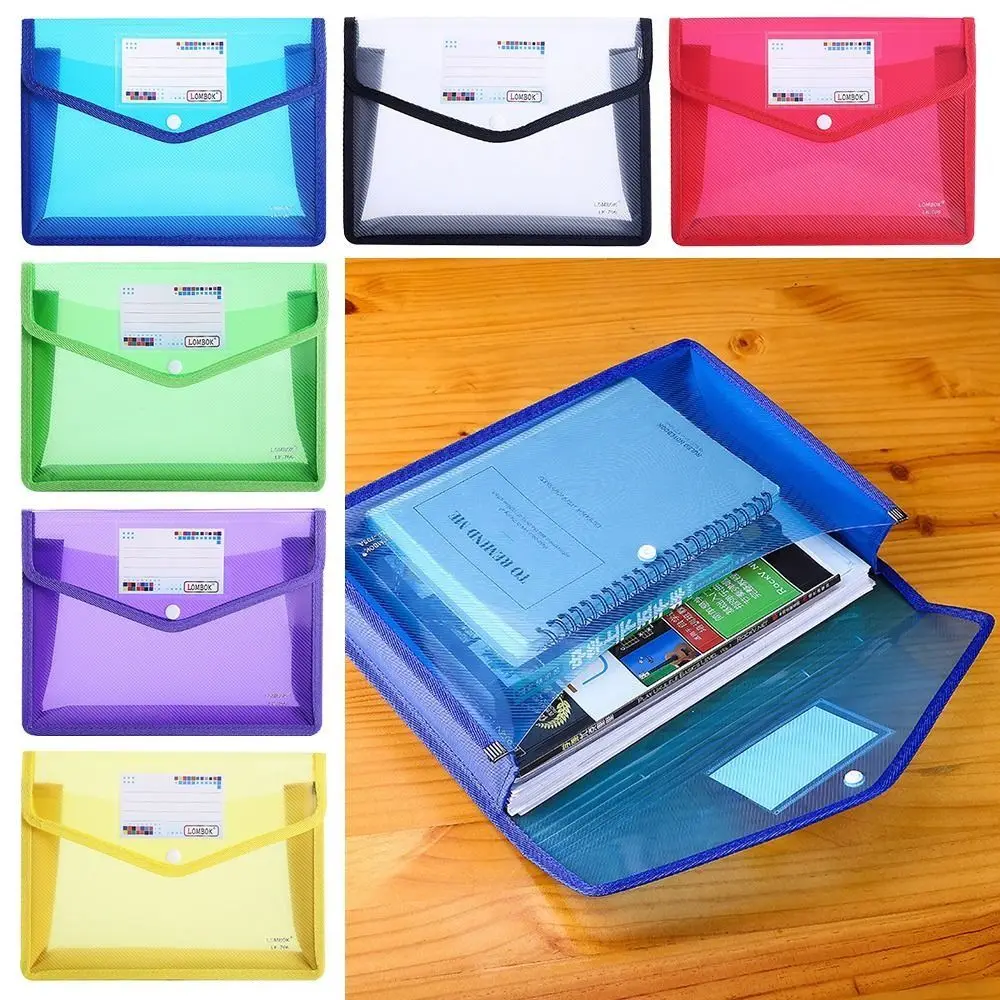 A5-Plastic-File-Folders-Large-Capacity-Document-Bag-Waterproof-Pouch ...