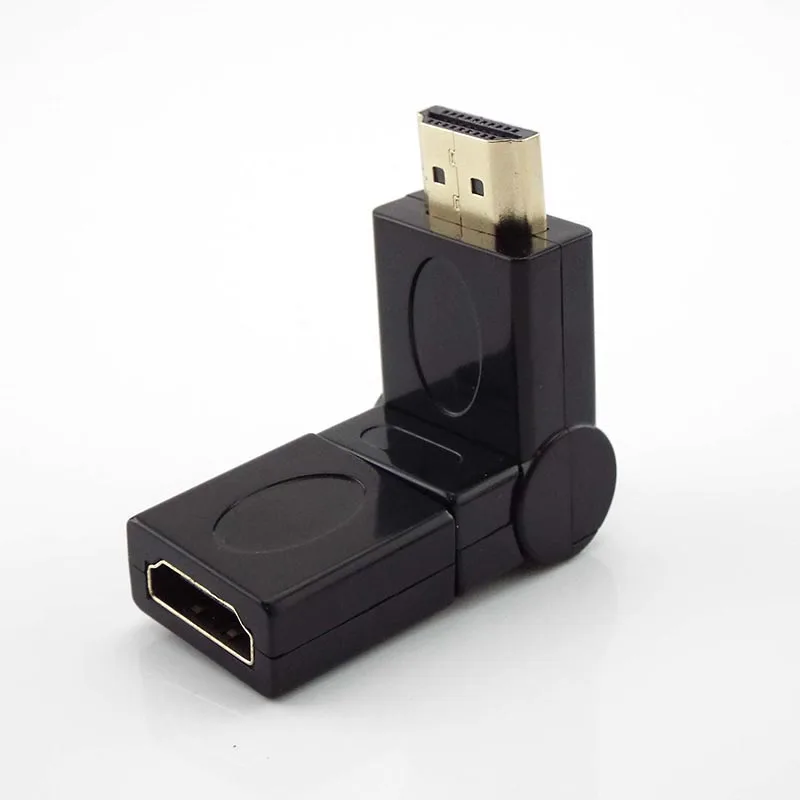 HDMI-compatible Male to Female Connector 360 Rotation Adjustable Plug ...