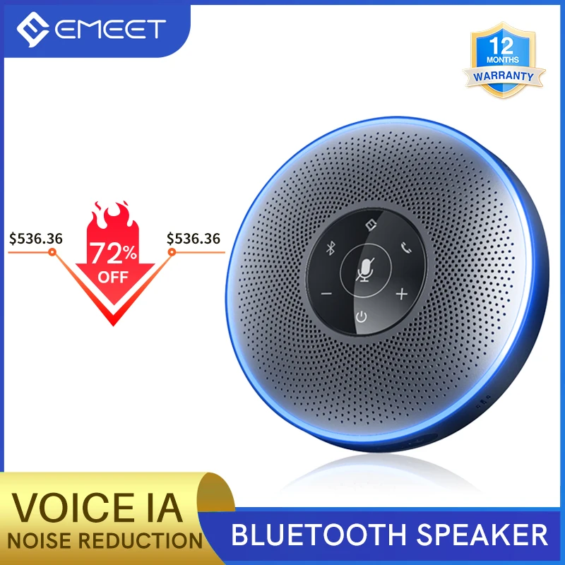 Emeet M2 Bluetooth Speakerphone Usb Conference Speaker With Microphone ...