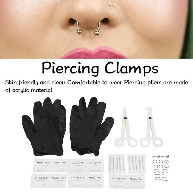Belly Button Piercing Needle And Clamp
