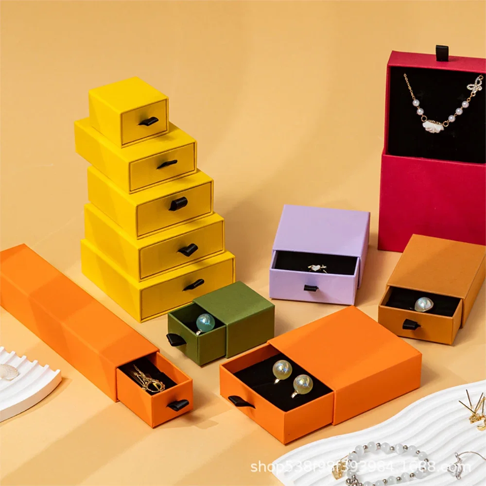 24pack-Thick-Kraft-Paper-Drawer-Jewelry-Packaging-Box-Ring-Necklace ...