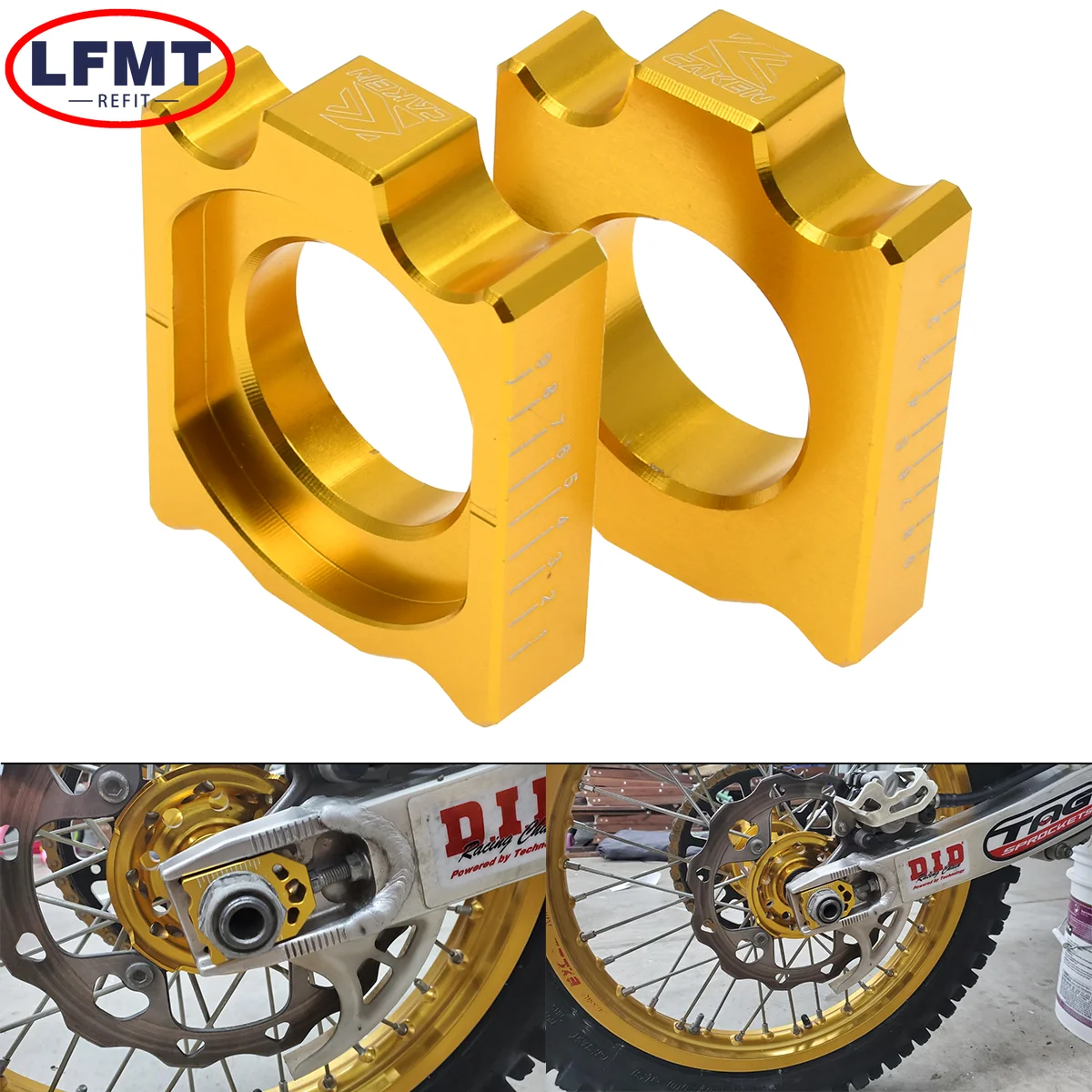 Motorcycle-CNC-Rear-Axle-Block-Chain-Adjuster-For-Suzuki-RMZ250-RMZ450 ...