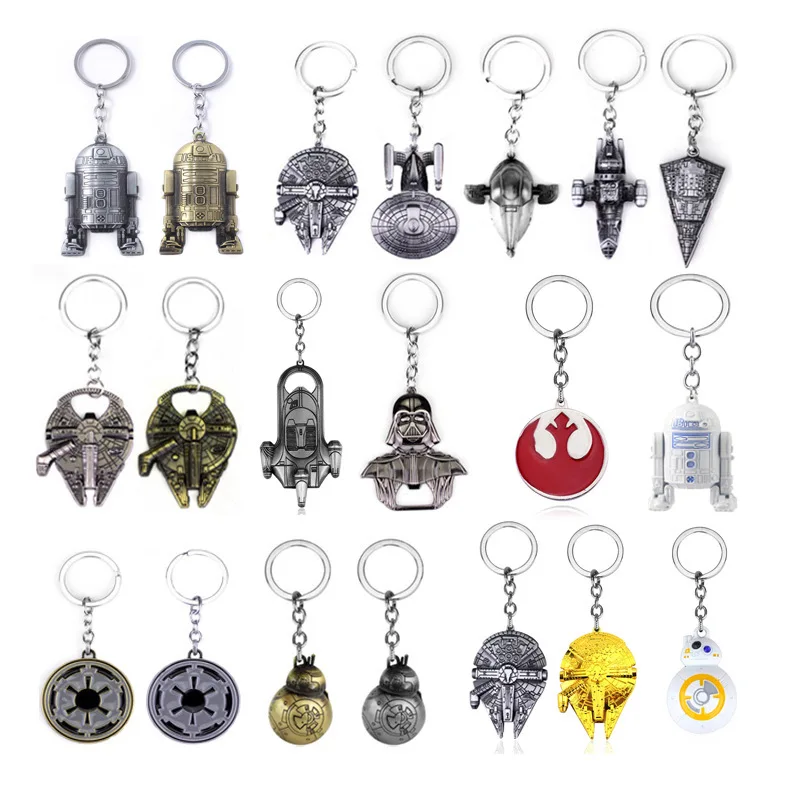 Star-Wars-keychains-Mandalorian-Trek-Ship-Battleship-MILLENNIUM-FALCON ...