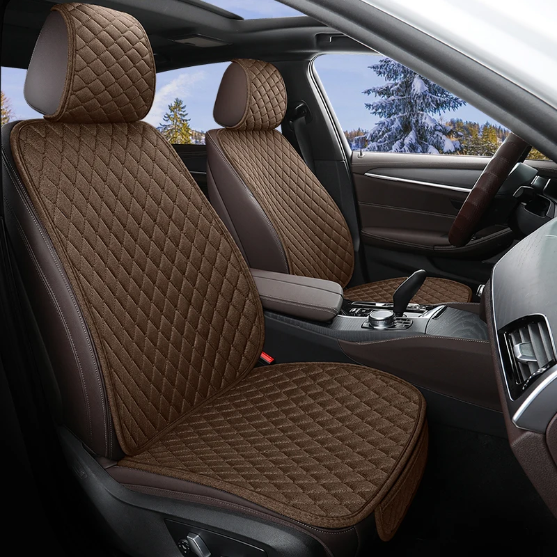 Car-Seat-Cover-Protector-Linen-Front-Rear-Back-Cushion-Protect-Pad-Mat ...