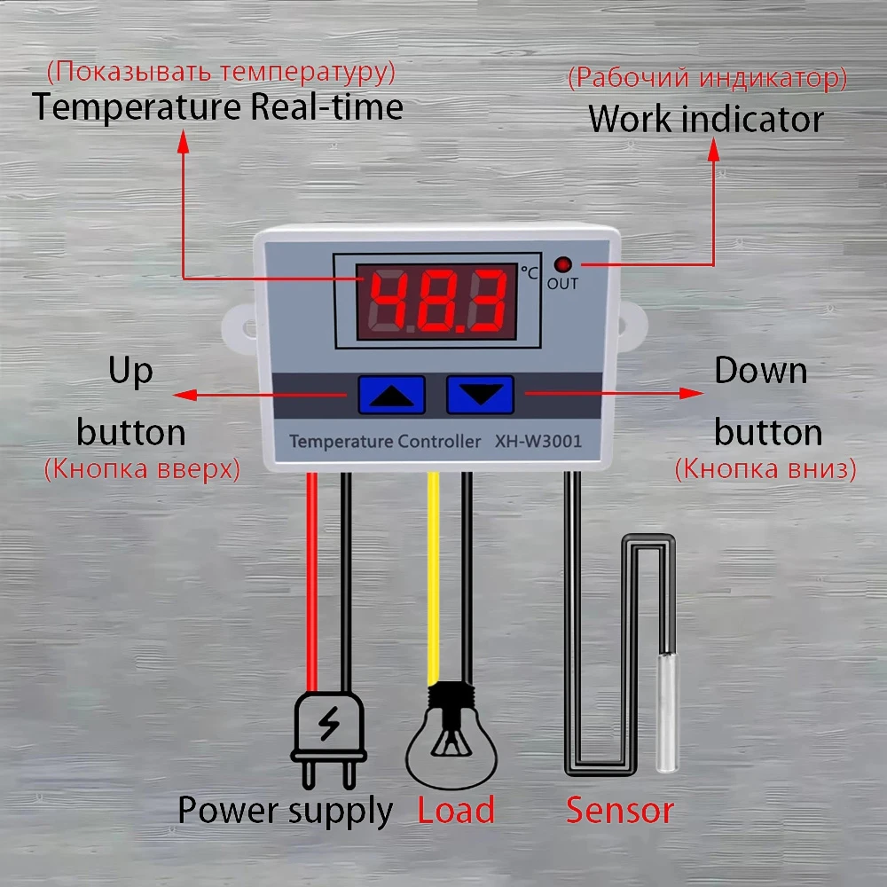 Termorregulador-de-controle-de-temperatura-digital-Termostato-do-microcomputador-Term-metro ...