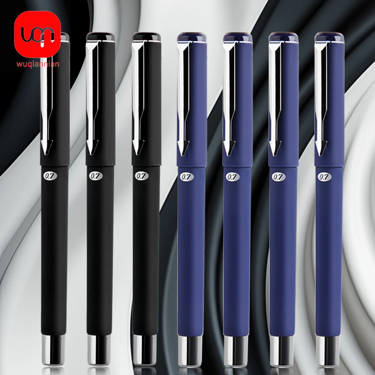 WQN-0-7mm-Large-Capacity-Signature-Set-Antibacterial-Pen-Black-Carbon ...