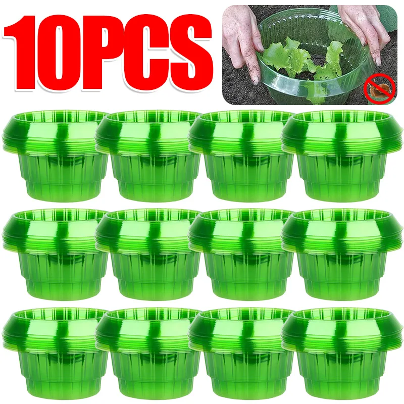 Garden Cloches Plastic Slug Snail Plant Protection Collars Snail ...