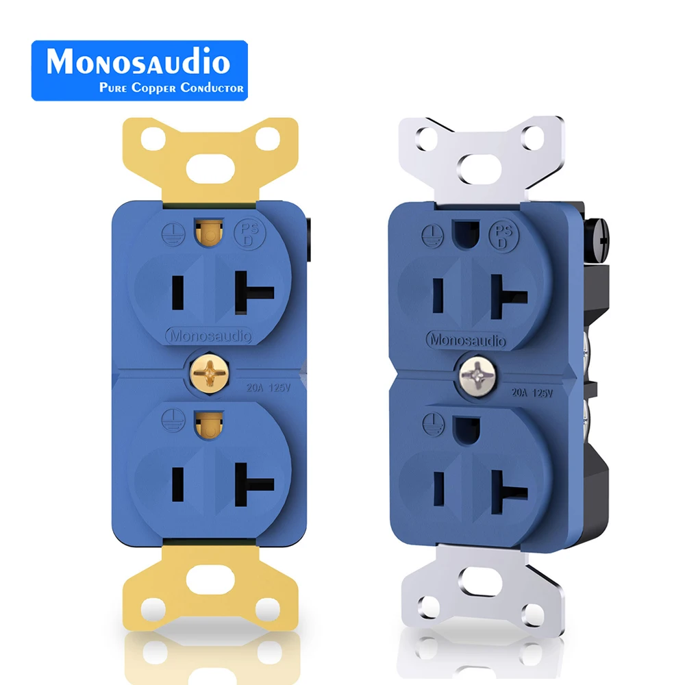 Monosaudio-DP2G-Pure-Copper-Duplex-Wall-AC-Power-ReceptacLes-Outlet-US ...