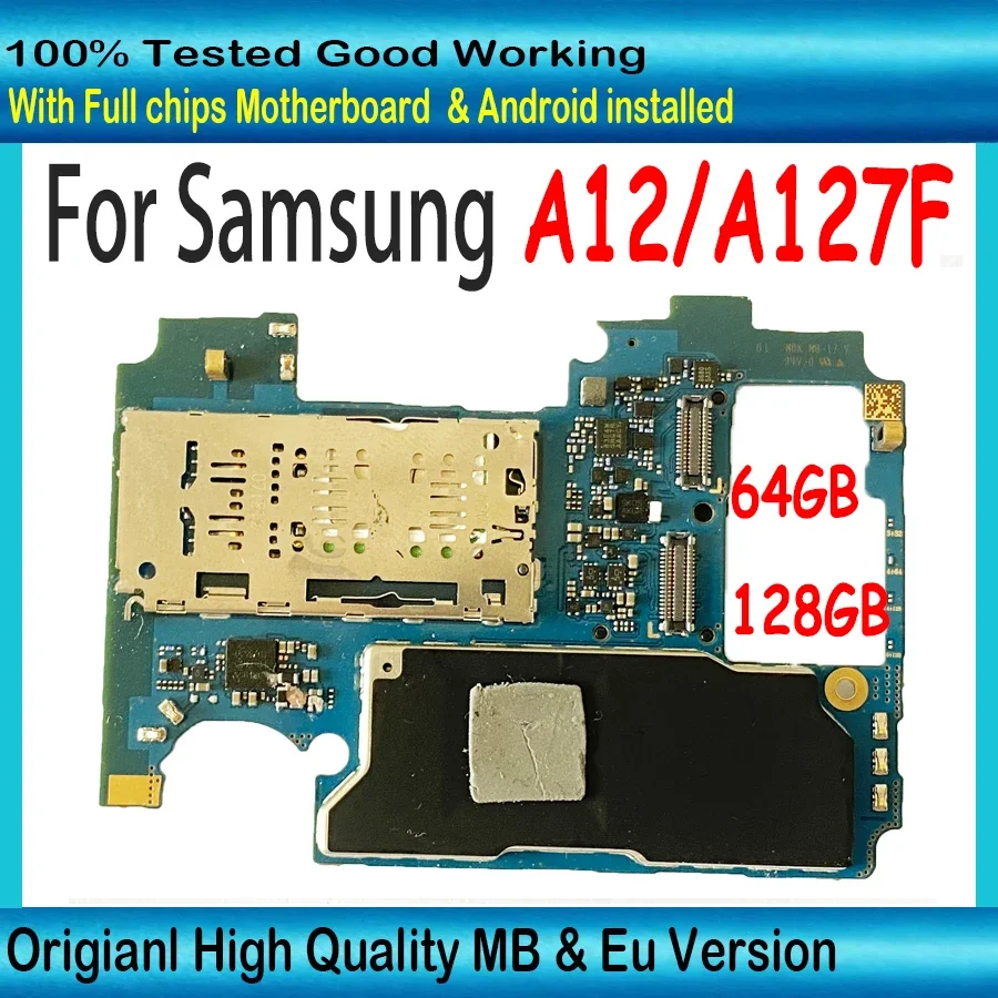 128GB-High-Quality-For-Samsung-Galaxy-A12-A127F-Motherboard-With-Full ...