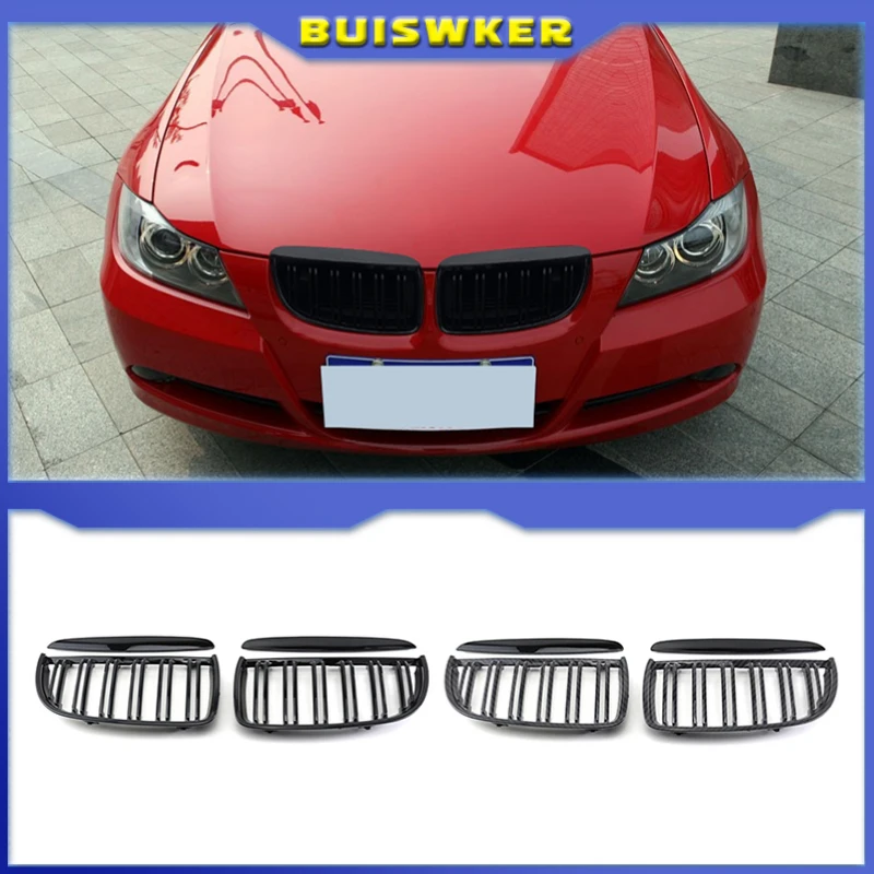 Grille-Racing-Grill-Gloss-Black-Car-Front-Bumper-Grilles-For-BMW-E90 ...