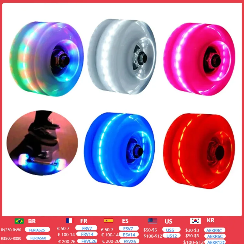 1PC-Whee-54x32mm-Flashing-Wheels-Quad-Roller-Skates-Wheels-Led-Light ...