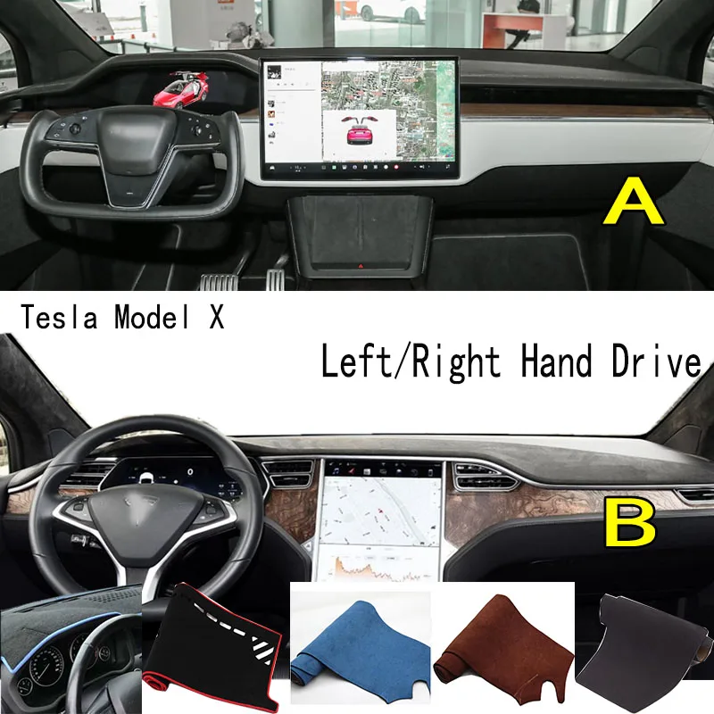 For Tesla Tsla Model X Accessories Dashboard Cover Instrument Panel ...