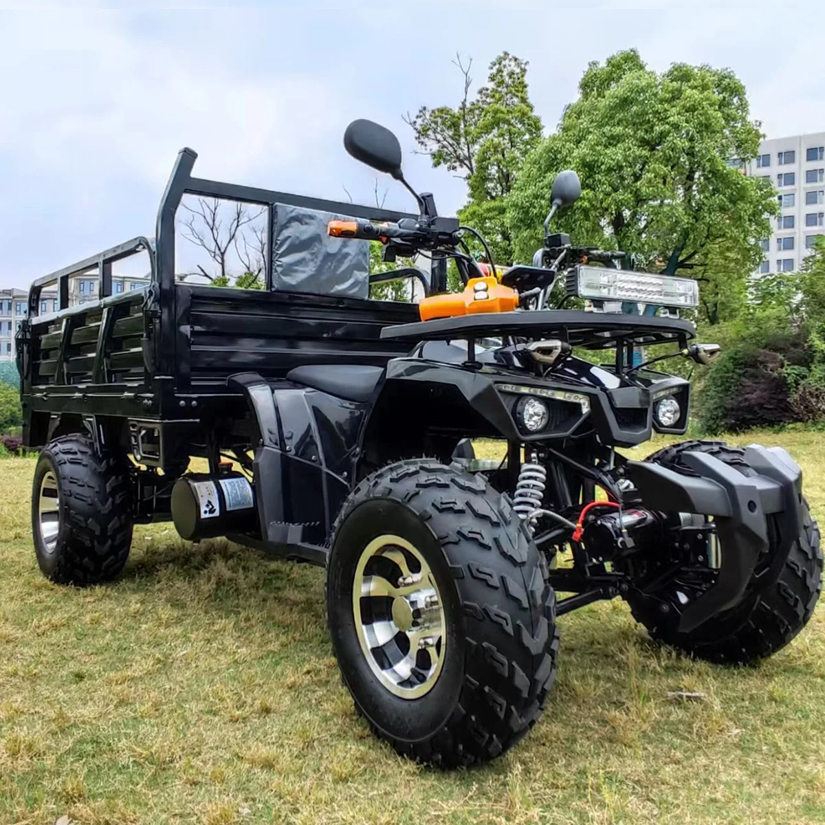 Motor-el-trico-a-gasolina-ATV-com-assento-duplo-fazenda-usando-4-rodas ...