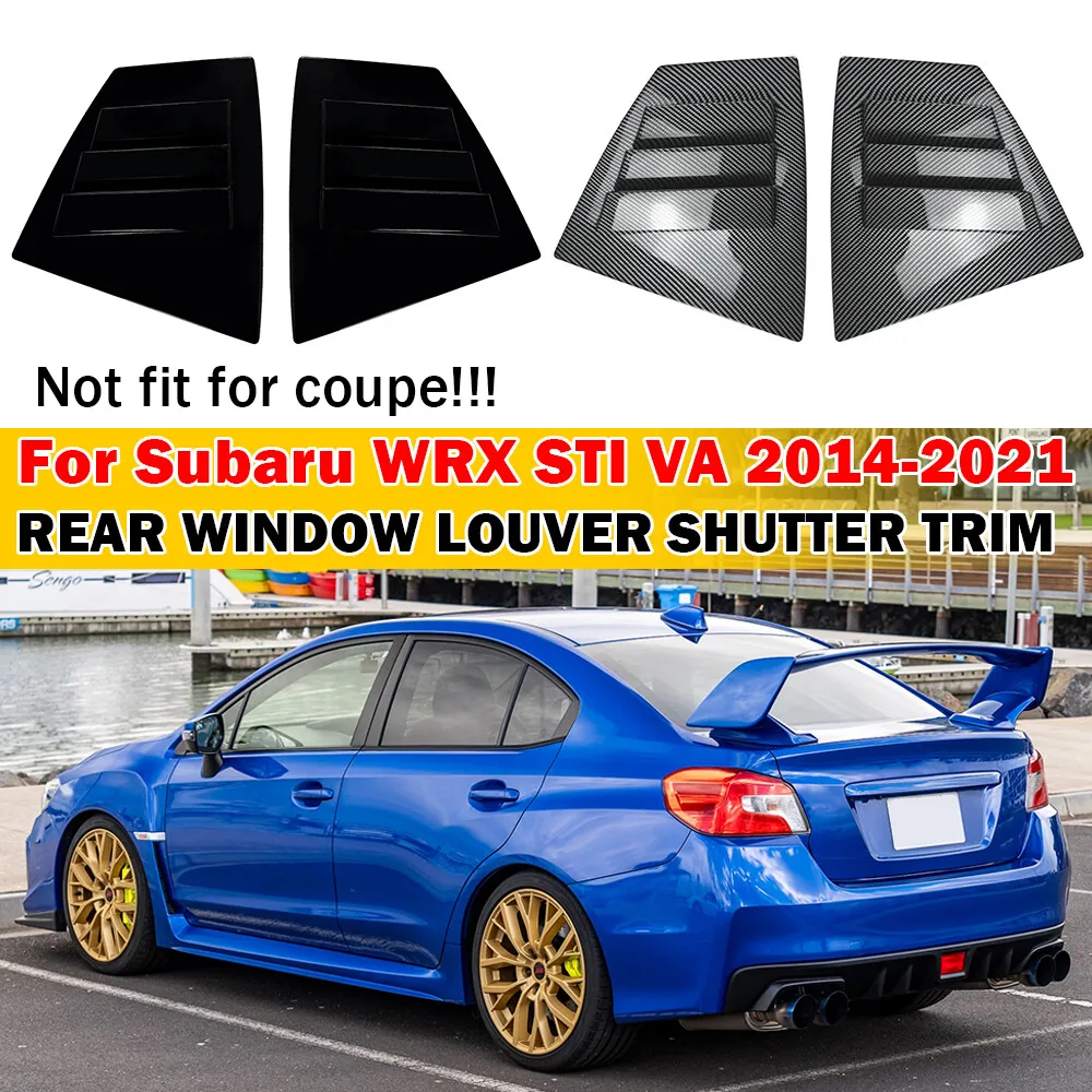 For Subaru WRX / WRX STI 2014-2021 Pair Car Rear Louver Window Side ...