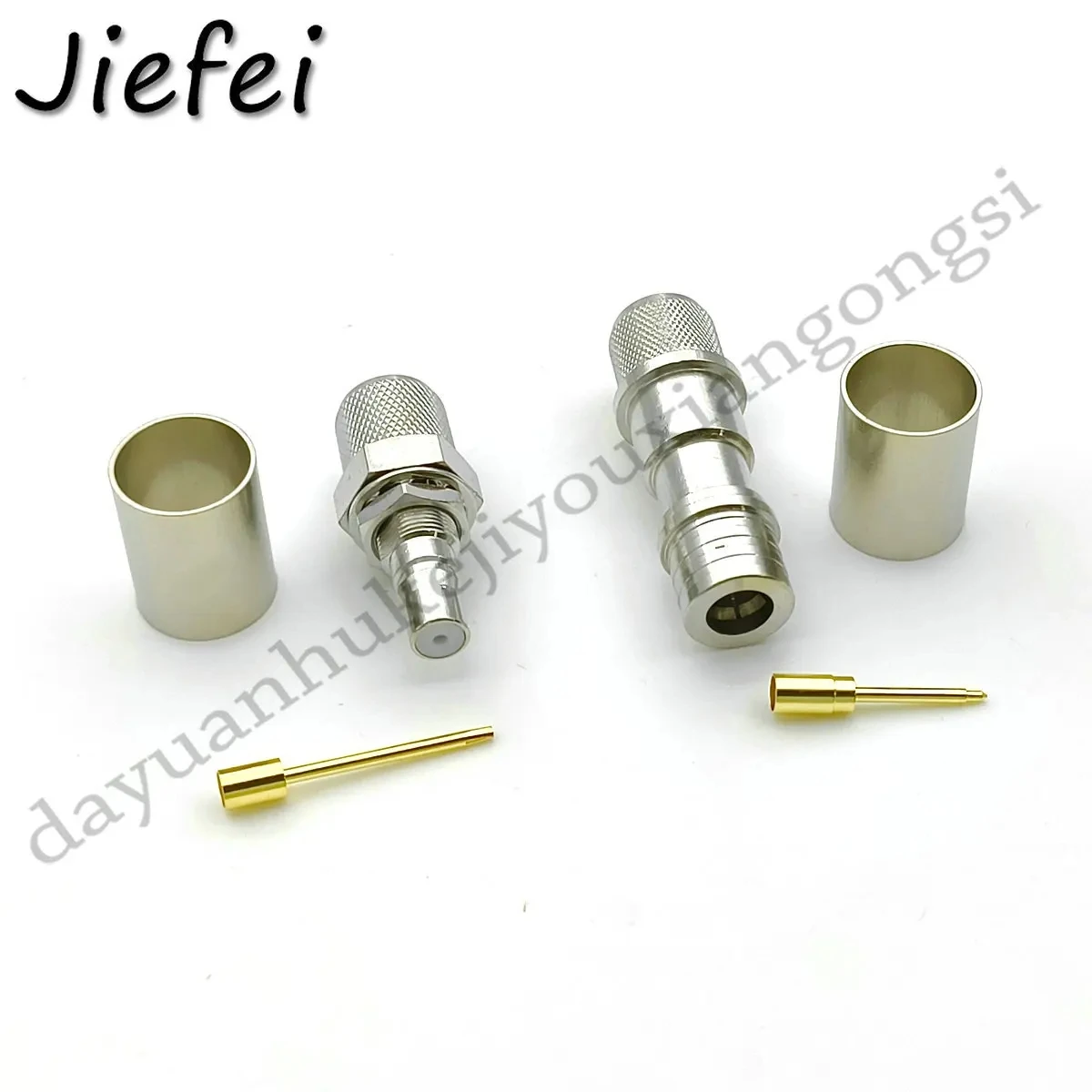 50PCS-7D-FB-Straight-RF-Coaxial-Connector-QMA-Crimp-Male-Female-for ...
