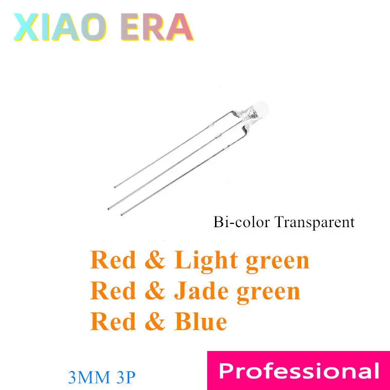 1000pcs-LED-3mm-Round-Red-Green-Red-Blue-Two-Color-Common-Anode-Cathode ...