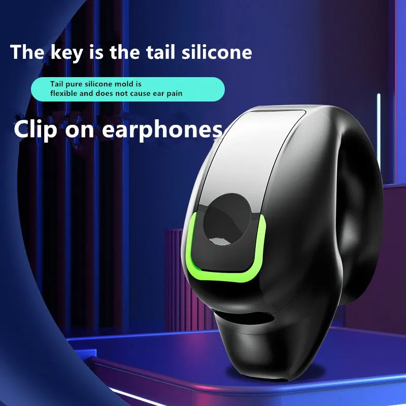 GD28 Bone Conduction TWS Headphones Bluetooth V5.3 Ear Clip Lightweight ...