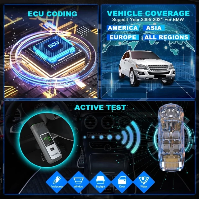 VXDIAG VCX SE for BMW ICOM A2 A3 Full Systems Diagnostic Scanner ECU ...