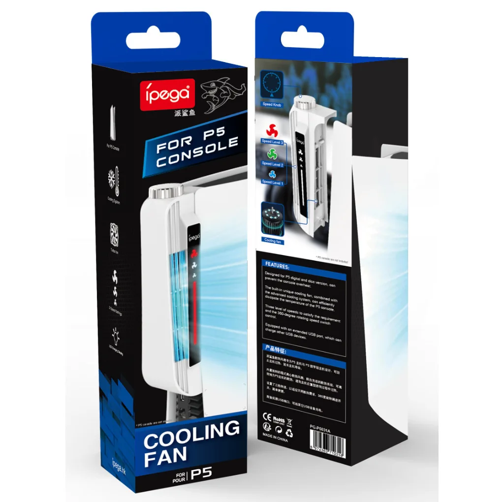 LEDFor-PS5-Console-Cooler-Cooling-Fan-For-PS5-USB-External-Super-Turbo ...