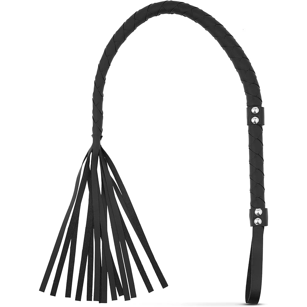 85CM-High-Quality-Black-pu-Leather-Bullwhip-Horse-Whip-Riding-Crop ...